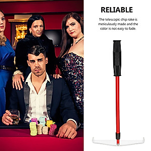 Cabilock Poker Chips Bingo Chips Wand Poker Chip Tray Dice Chips Rake Collector Rake Game Chips Collecting Rod Accessory Rake Chip Tray Metal Dice Metal Dice