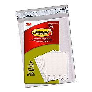 Command General Purpose Variety Kit, Hangs Up to 19 Items, Organize Damage-Free & Large Picture Hanging Strips Heavy Duty, White, Holds up to 16 lbs, 14-Pairs, Easy to Open Packaging