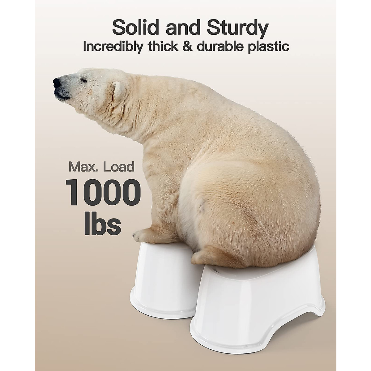 Pipishell Toilet Stool, 7” Bathroom Stool for Toilet, Detachable Toilet Potty Step Stool for Adults and Kids, Ergonomic Toilet Footstool with Non-Slip Pad, PITS01