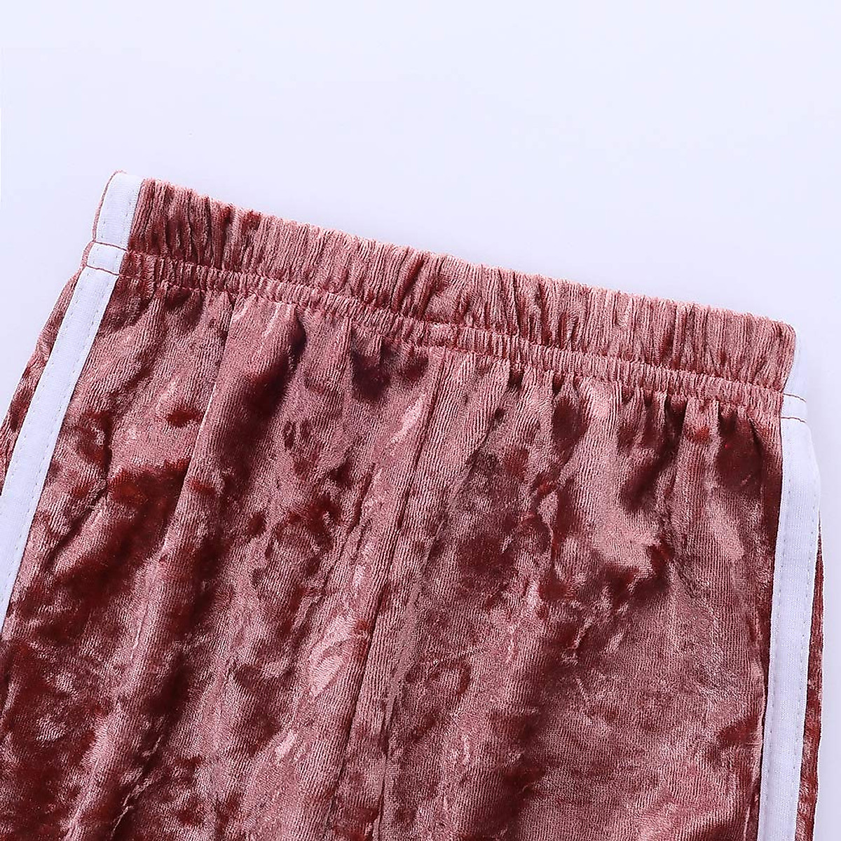 MYGBCPJS 2Pcs Fashion Toddler Baby Girl Velvet Sweatshirt Tops Pant Set Tracksuit