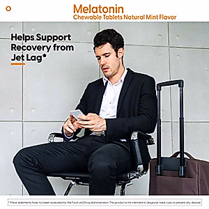 Doctor's Best Melatonin, Helps Promote Healthy Sleep, Jet-Lag, Brain Health & Cognitive Function, Non-GMO, Vegan, Gluten Free, 5 Mg, 120 Chewable Tablets