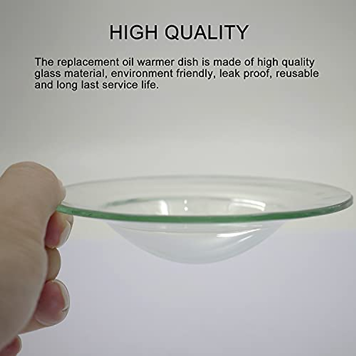 LYMGS 4.5" Replacement Oil Warmer Dish, 115mm Wax Melt Warmer Liner Round Glass Dish, Candle Warmer Bowl Plate Wax Tray for Scented Wax Aroma Therapy Lamp, 1 Pack