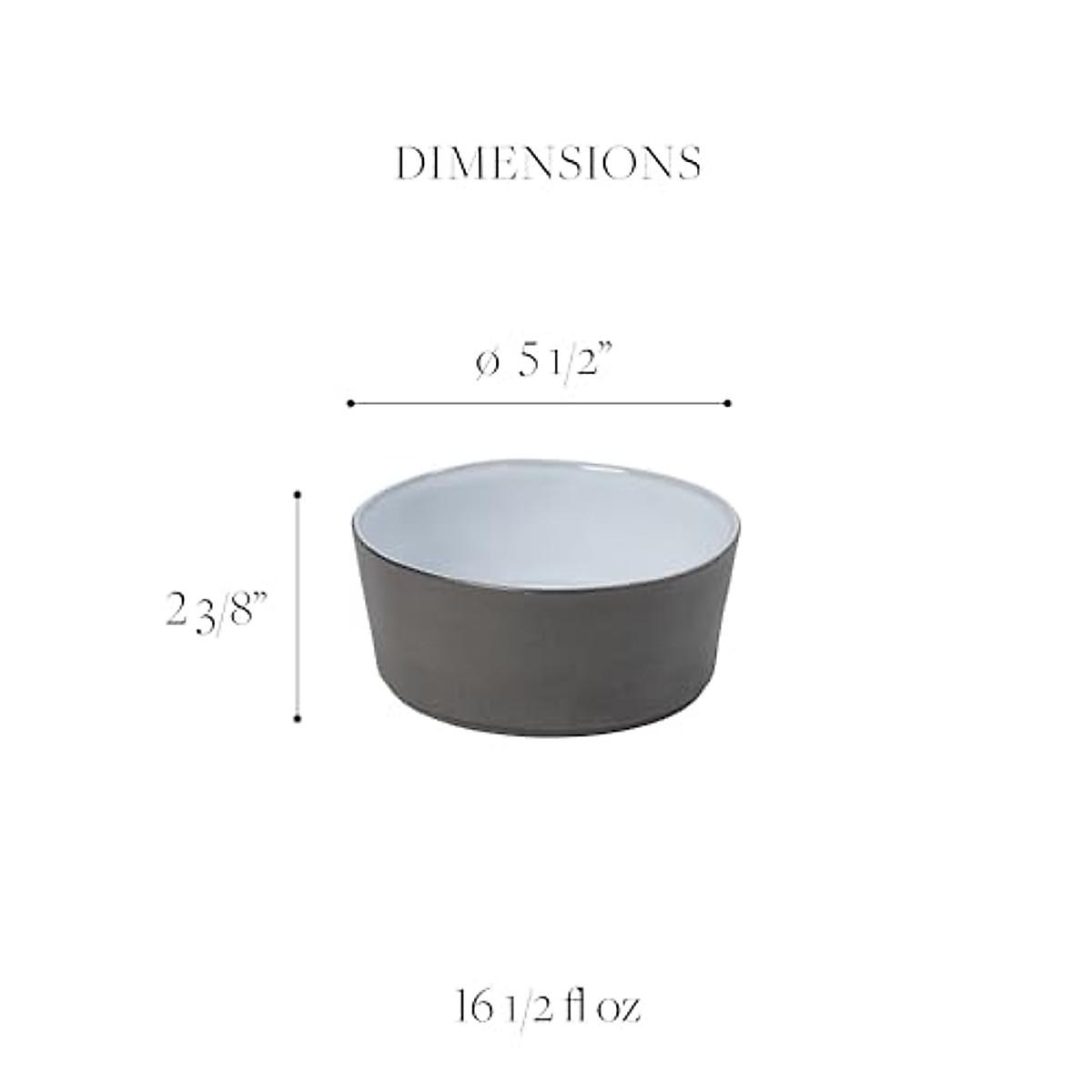 Costa Nova Ceramic Stoneware 17.5 oz. Soup & Cereal Bowl - Lagoa Eco Gres Collection, White | Microwave & Dishwasher Safe Dinnerware | Food Safe Glazing | Restaurant Quality Tableware