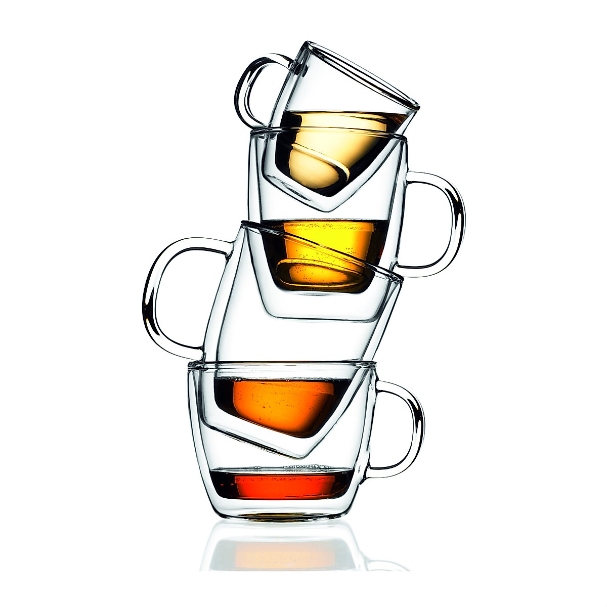 Bodum Bistro Coffee Mug (2-Pack) and Bodum Pavina Glass Double-Wall Insulated Glasses