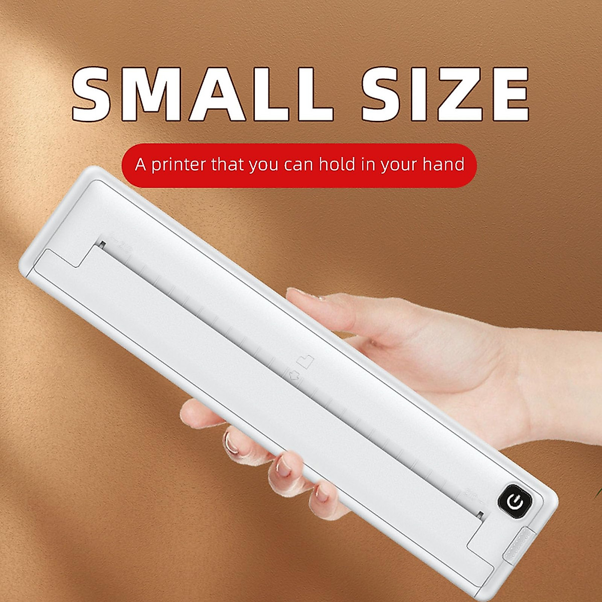 Portable Inkless Printer, A4 Thermal Printer with, Rechargeable Battery, Wide Compatibility for School Office, Easy to Use