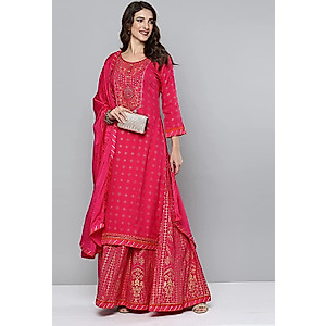 Nimbark Kurta Set for Women with Skirt and Dupatta Indian Designer Party Wear Kurti Palazzo Pant Set For Women Dresses Top Tunic