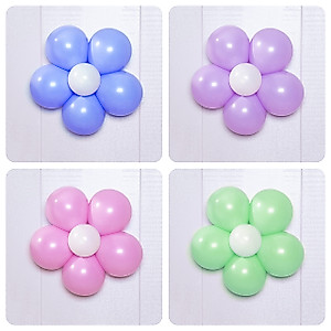100 Pieces Flower Balloon Clips Balloon Holder Balloon Flower Clips for Balloon Arch for Baby Shower Wedding Event Decorations Birthday Party Supplies (Flower Style)
