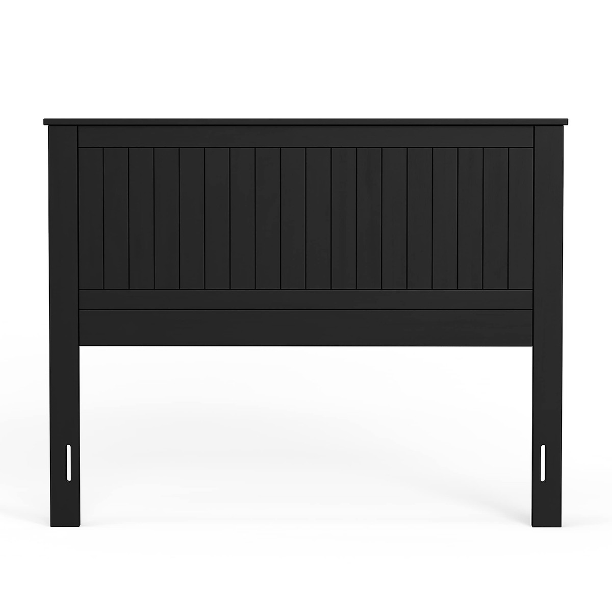 Glenwillow Home Wainscott Wood Panel Headboard in Black - Full Size