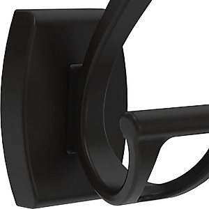 Delta Dansant (1-Pack) Towel Hooks Matte Black Double Bathroom J Hooks Wall Mounted for Robes & Towels Hand Towel Hook Holder Kitchen, Bathroom Accessories DAN35-MB