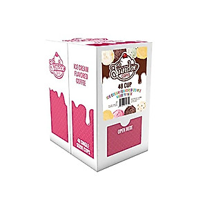 Sundae Ice Cream Flavored Coffee Pods, Compatible with 2.0 Keurig K-Cup Brewer, 48 Count (Assorted Variety Pack)