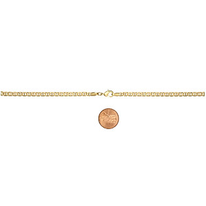 Barzel Mariner Chain Necklace for Women, 18K Gold Plated Mariner Chain Necklace (16 Inches, 4.5MM Gold)