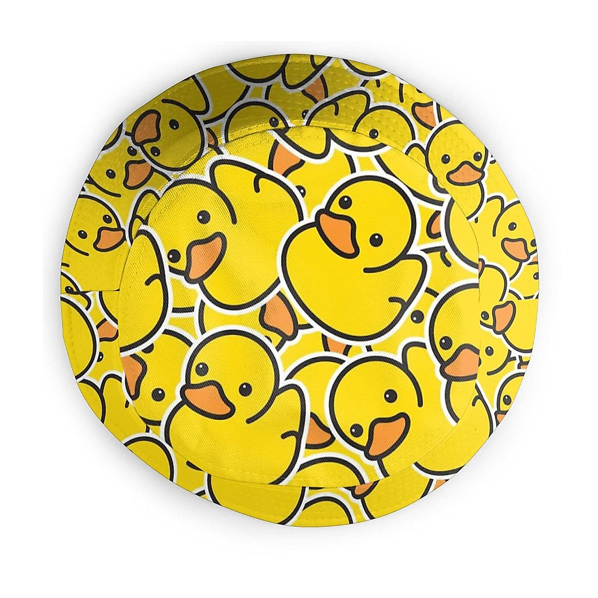 Rubber Duck Pattern Bucket Hats Fashion Sun Cap Packable Outdoor Fisherman Hat for Women and Men