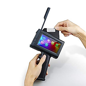 v4ink BENTSAI Portable Handheld Inkjet Printer BT-HH6105B3 with 4.3 Inch LED Touch Screen Quick-Drying Coding Machine Print Height 0.09-0.5’’ for Variable Barcode QRCode Text Date Logo Picture