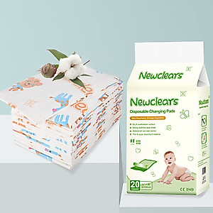 Newclears Baby Disposable Underpads Breathable Incontinence Diaper Changing Pads, 20 Count/Pack (23''x36'' - 6pack(120 Count))