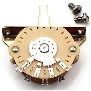 Oak Grigsby 5-Way Blade Switch for Telecaster and Stratocaster, 5-Way Pickup Selector Switch, Includes Mounting Screws, Pack of 5