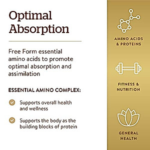 Solgar Essential Amino Complex, 90 Vegetable Capsules - Free Form Essential Amino Acids - Non-GMO, Vegan, Gluten Free, Dairy Free, Kosher - 90 Servings