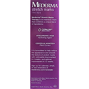 Mederma Stretch Marks Therapy, Hydrates to Help Prevent Stretch Marks, Clinically Shown to Produce Noticable Improvement in 4 Weeks, Dermatologist Recommended, Ivory, 5.29 Ounce