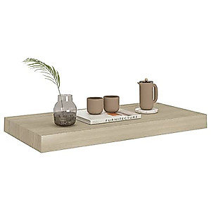 SKM Floating Shelves Wall Shelves for Awards, Books, Collectibles, Ornaments Display 19.7"x9.1"x1.5" 1 PCS Oak