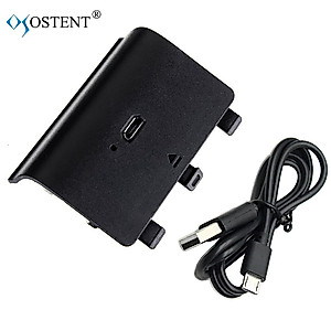 OSTENT Rechargeable Battery Pack and USB Charger Cord for Microsoft Xbox One Controller