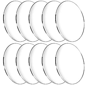 10 Pieces Clear Circle Acrylic Sheet, 1/8" Thickness, 5 Inch Plexiglass Circle Acrylic Disc Transparent Round Acrylic Blank Sign for Name Cards, Cricut Cutting, Painting and DIY Projects