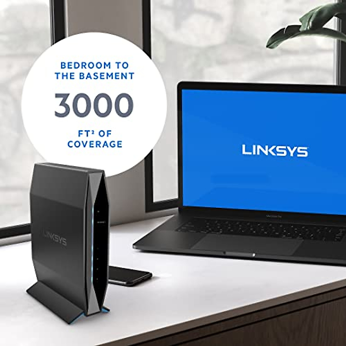 Linksys WiFi 6 Router, Dual-Band, 3,000 Sq. ft Coverage, 40+ Devices, Speeds up to (AX1800) 1.8Gbps - E7352-2PK w/Extended 18 Month Warranty