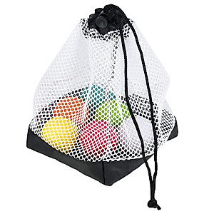 Ball Bag, Nylon Mesh Pouch, Storage Bag Pouch with Drawstring Cord Lock Closure, Can Hold 36 Balls, 1 Pack Mesh Ball Bag