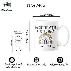 Vivulla68 40th Birthday Gifts Women, 1983 Birthday Gifts For Women, 40 Year Old Birthday Gifts For Women, 40th Birthday Gift Ideas, 40 Birthday Gifts For Women, 40th Birthday Cups, Forty Mug