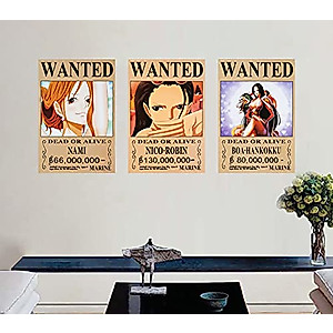 One Piece Wanted Posters 42x29cm 17Pcs Straw Hat Pirates Crew Luffy 1.5 Billion Collection Birthday Gifts