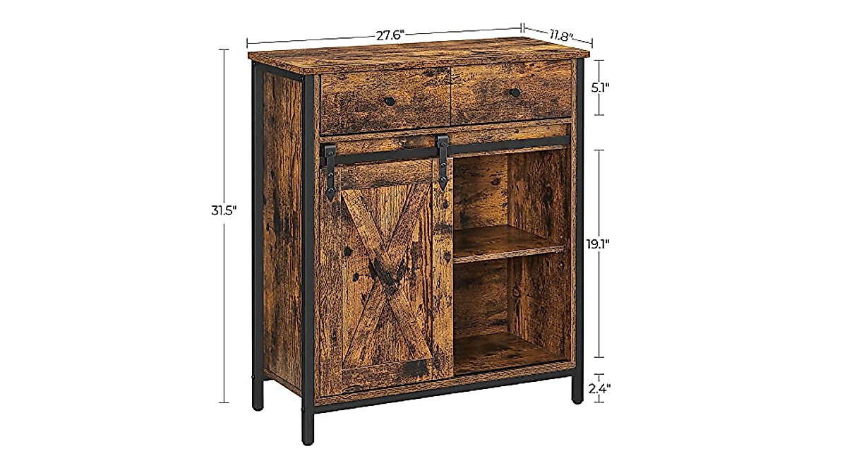 VASAGLE Buffet Cabinet - Rustic Storage Organizer
