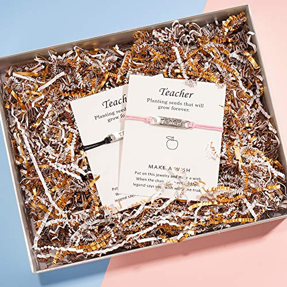 Kolewo4ever 1LB Crinkle Cut Paper Shred Filler Gold White Paper Shreds Filler Raffia Paper Shreds Strands Grass Stuffer Shredded Crinkle Confetti for Packing Filler Gift Wrap Basket Filler