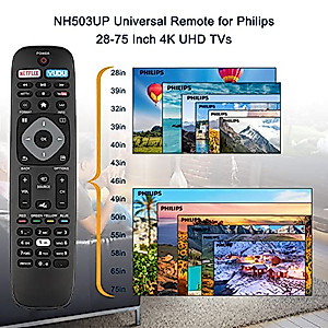 uniplay Replacement for Philips TV Controller 50PFL5604/F7 Remote Compatible with Philips LED LCD 4K UHD Smart TV 55PFL5602 43PFL4902 65PFL6902 43PFL5602 65PFL6601 75PFL6601 65PFL560 (NH500UP)