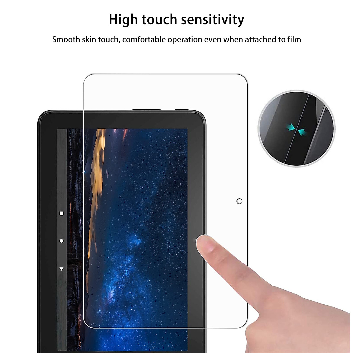 PCduoduo [2 pack] FOR Amazon Fire 7 2022 tempered glass screen protector, suitable for Amazon Fire 7 2022 tablet 7 inch.high-definition transparent shielding layer, scratch resistance