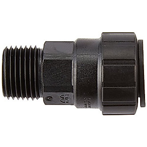 JG ProLock PSEI012024E Push-to-Connect Male Connector (10 Pack), 1/2" Cts x 1/2" Npt, Black, 10 Piece