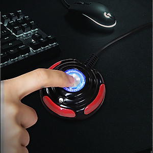 Vetroo Desktop PC Computer Case Power Supply On/Off Reset HDD Push Button with Blue LED Lights 1.6m Extension Cables Reset Switch