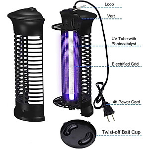 THE PERFECT PART Electric Fly Gnat Killer Lamp Pests Fly Insect Trap Mosquito Bug Zapper 4,000V