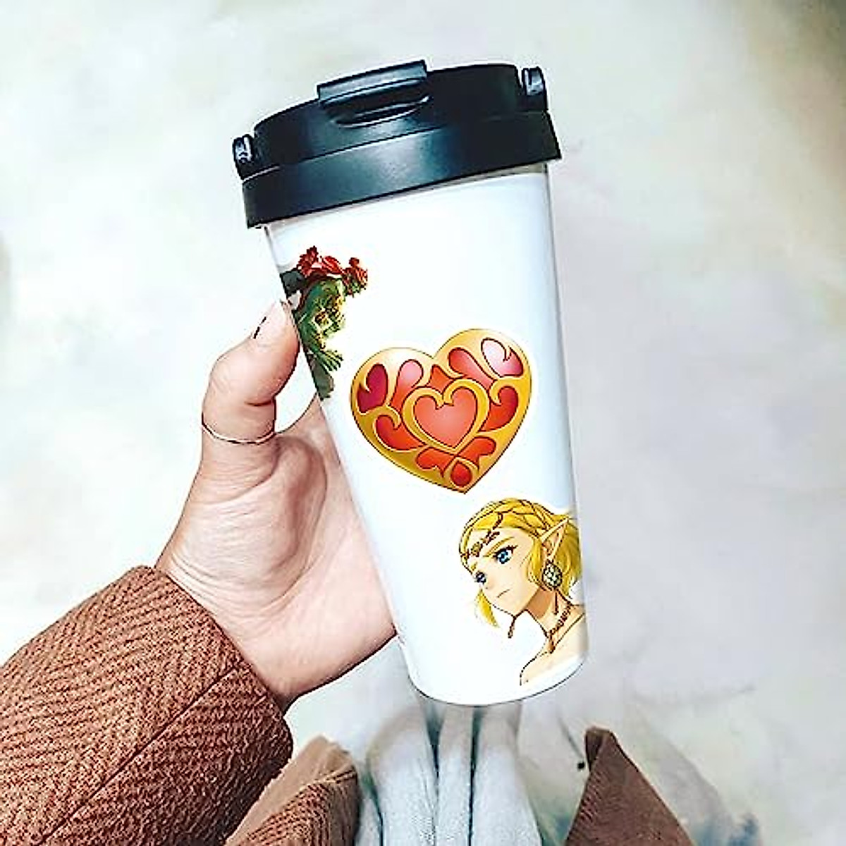 Stickers for Zelda Legend Amiibo Kingdom Tears Fans Kids Teens Boys Party Favors Toys Vinyl Waterproof Laptop Water Bottle Stickers, A, Pack of 50