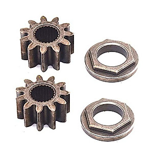 Ohoho 2 x Pack 717-1554 Steering Shaft Pinion Gear & Bushing Kit Compatible with MTD 717-1554 941-0656A 741-0656 Fits Toro 112-0863 and Cub Cadet LT1042 LT1045 LT1046 LT1050