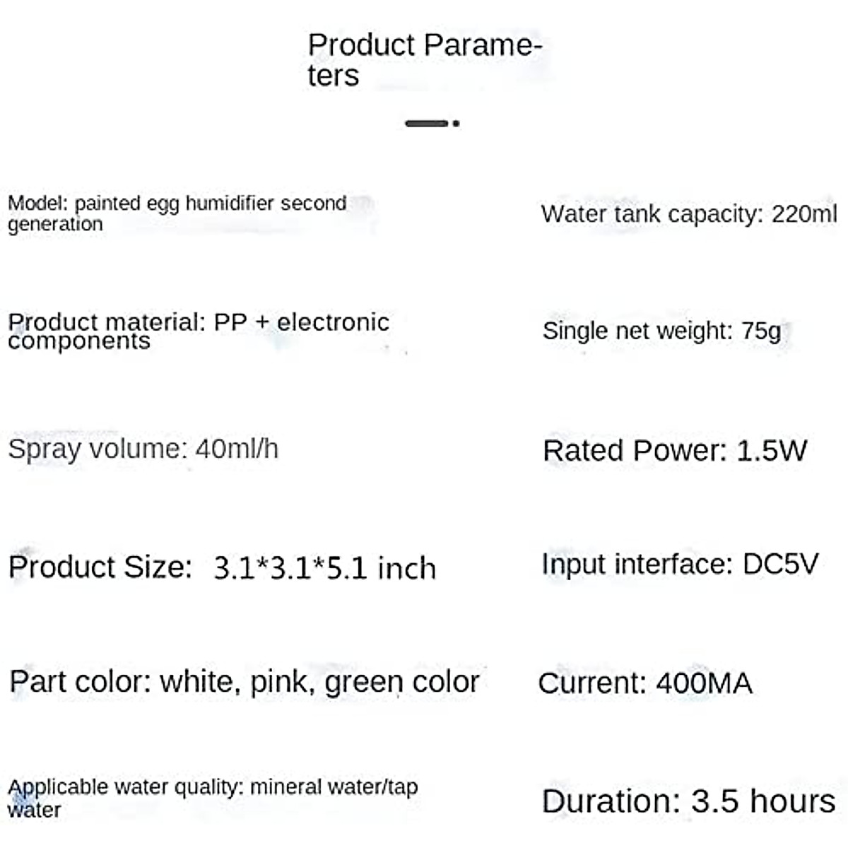 Portable Mini Humidifier, 220ml Small Cool Mist Humidifier, USB Personal Desktop Humidifier for Baby Bedroom Travel Office Home, Auto Shut-Off, 2 Mist Modes, Super Quiet (White)