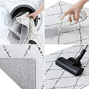 SUSSEXHOME Non-Skid Ultra-Thin Area Rugs for Laundry Room, Entryway, Bathroom and Kitchen - Washable Multipurpose 20 x 31 Inches Floor Mat