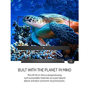 HP 27” All-in-One Desktop, AMD Ryzen 5 5500U, 16 GB RAM, 512 GB SSD, Full HD IPS Touchscreen, Windows 11 Home, 4 USB Ports, Privacy Camera, Dual Mics, Wireless Keyboard and Mouse (27-cb0060, 2021)