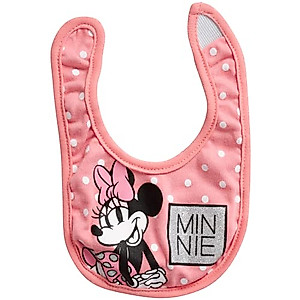 Disney Baby Girls? Minnie Mouse Layette Set - 3 Piece Bodysuit, Pants, and Bib (Newborn), Size 6-9 Months, Rose/Grey