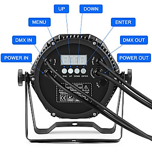 LED Par Lights Outdoor Waterproof Stage Light, 14 X15W LED RGBW 4-in-1 Uplighting DMX Control Wash Light Strobe Effect DJ Light for Christmas Church Night Club Disco Club Wedding Bar