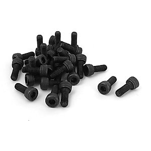 uxcell M4 x 10mm 12.9 Alloy Steel Hex Socket Head Cap Screws Bolt Black 30pcs