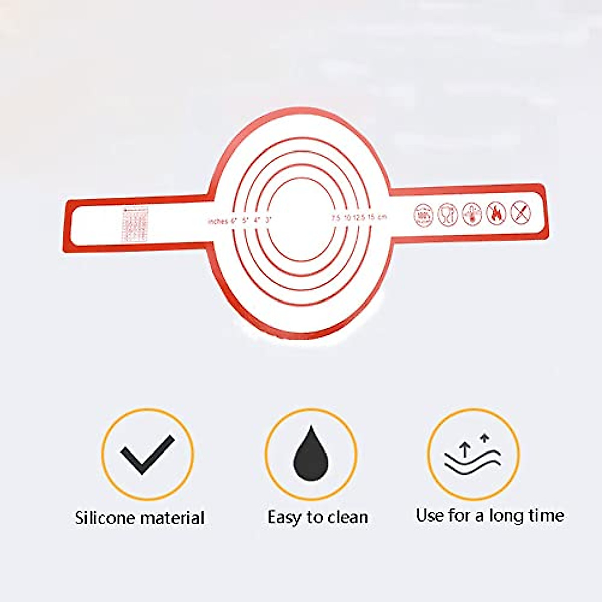 Aesackir Silicone Baking Mat for Dutch Oven Bread Baking,Reusable Mat,Long Handles Sling Transferable Dough,Environmentally Friendly Alternative to Parchment,Baking Tools, 52.5*21.5cm (B-B064)