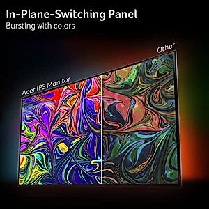 Acer KB272 EBI 27" IPS Full HD (1920 x 1080) Zero-Frame Gaming Office Monitor | AMD FreeSync Technology | Up to 100Hz Refresh | 1ms (VRB) | Low Blue Light | Tilt | HDMI & VGA Ports,Black