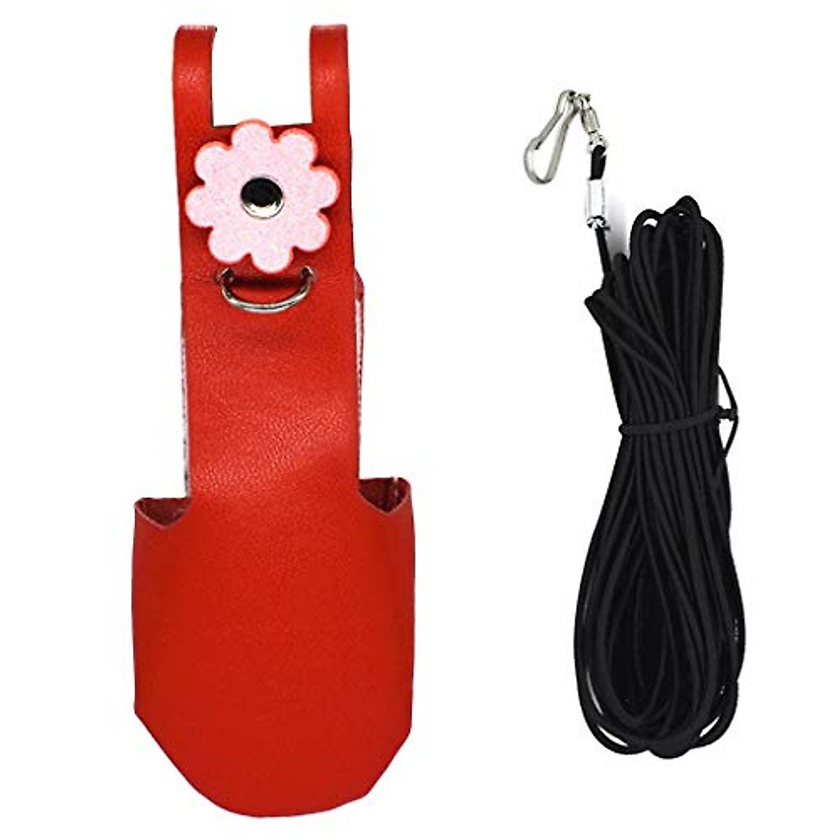 Hibye Bird Parrot Velvet Leather Diaper with Leash Harness Rope Cockatiel Pigeons Flight Suit Clothes Feces Pocket Training Adjustable Pet Supplies