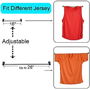 YYST Jersey Hanger Anti-Slipping Jersey Display Hanger Holder Closet Jersey Hanger - 16" to 28" (4)