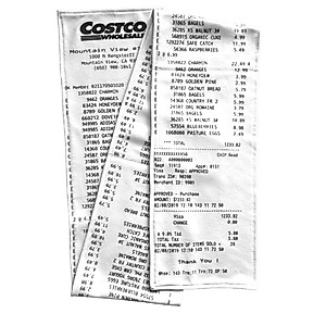 Costco Receipt Scarf, Double Sided, Hilarious 100% Fleece Scarf. Looks Like a Real Costco Receipt