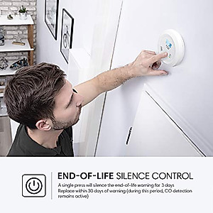 X-Sense Carbon Monoxide Detector Alarm, Replaceable Battery-Operated CO Alarm Detector with Digital Display, CO03B