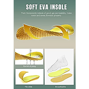 Water Shoes Mens Womens Beach Swim Shoes Barefoot Athletic Quick-Dry Aqua Socks for Surfing Diving Kayaking Exercise (Ribbon/Green, 41)